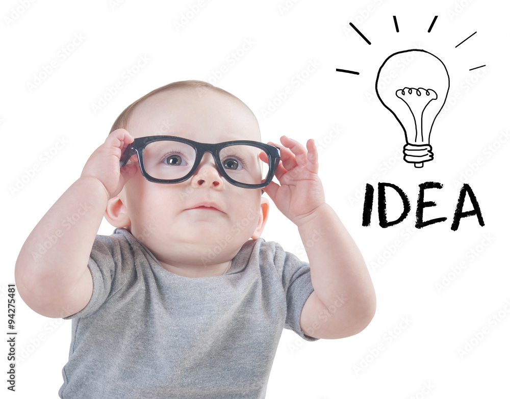 Baby with an idea Stock-Foto | Adobe Stock