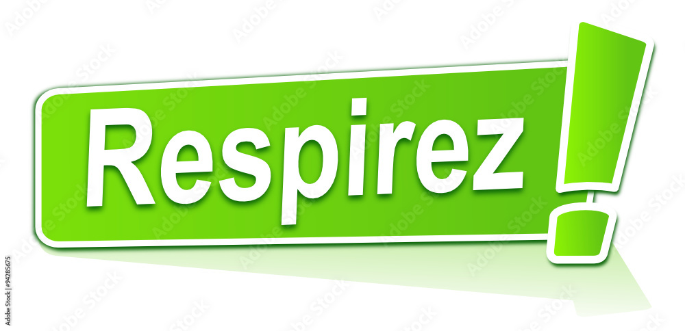 respirez sur étiquette verte Stock Vector | Adobe Stock