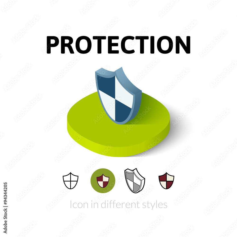 Protection icon in different style Stock Vector | Adobe Stock