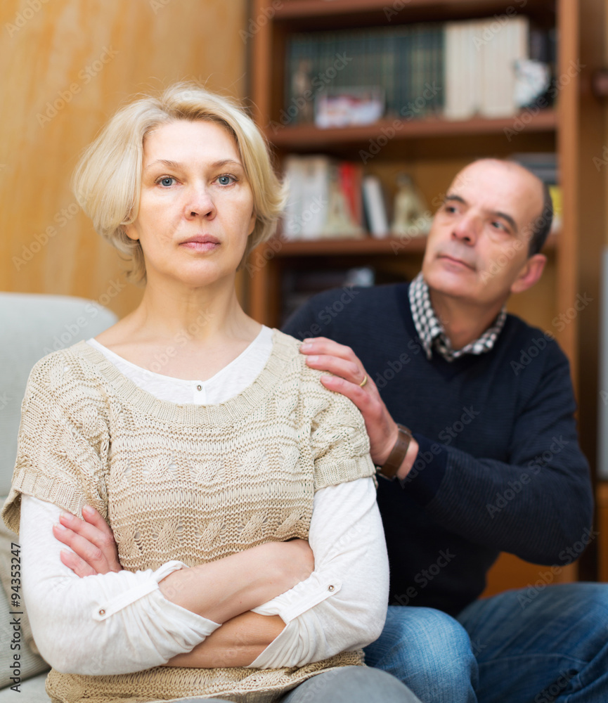 Husband asking wife for forgiveness Stock Photo | Adobe Stock
