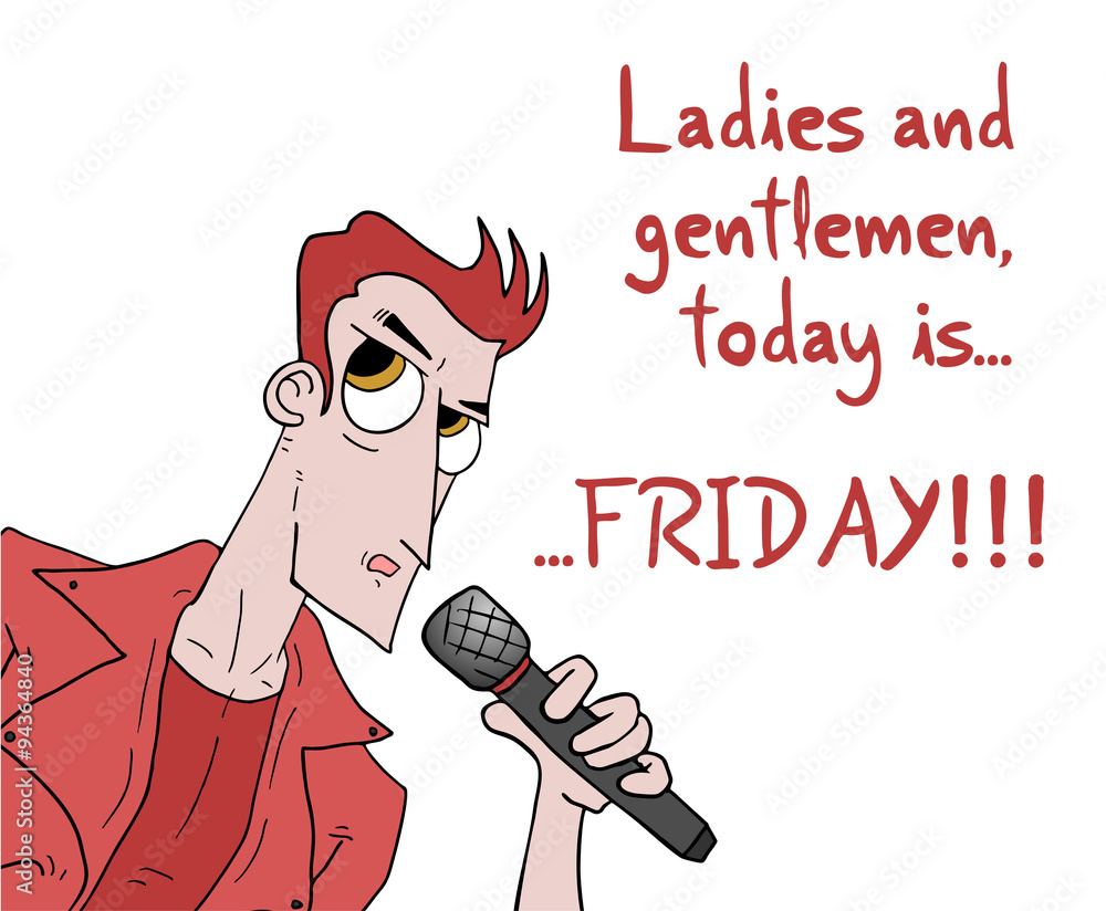 funny friday message Stock Vector | Adobe Stock