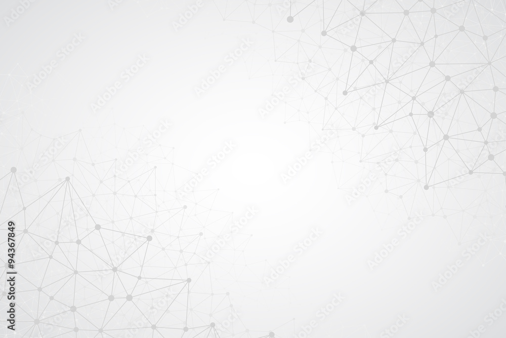 Abstract bright simple tech vector background. Connection structure ...