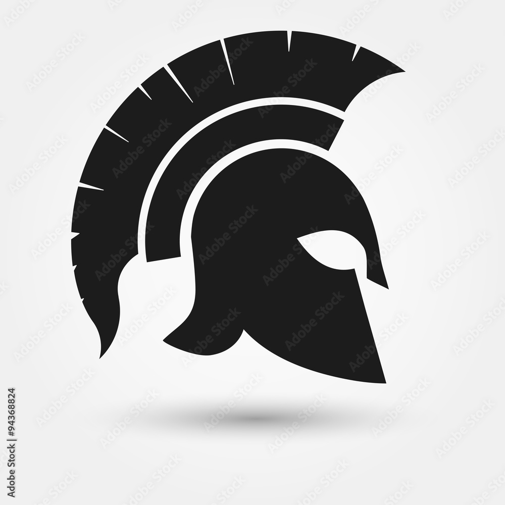 Spartan warrior Helmet Stock Vector | Adobe Stock