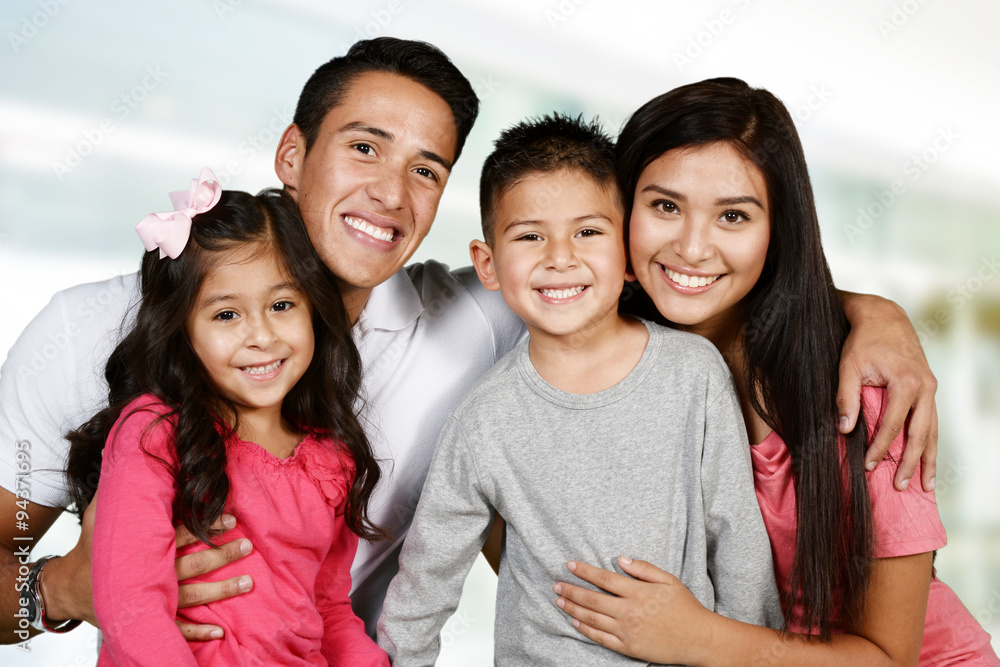 Hispanic Family Together Stock Photo | Adobe Stock