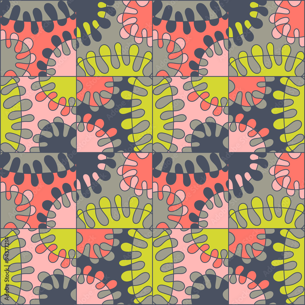 Seamless colorful abstract mod pattern Stock Vector | Adobe Stock