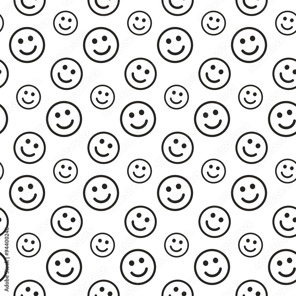 Smile lines seamless pattern. Stock Vector | Adobe Stock