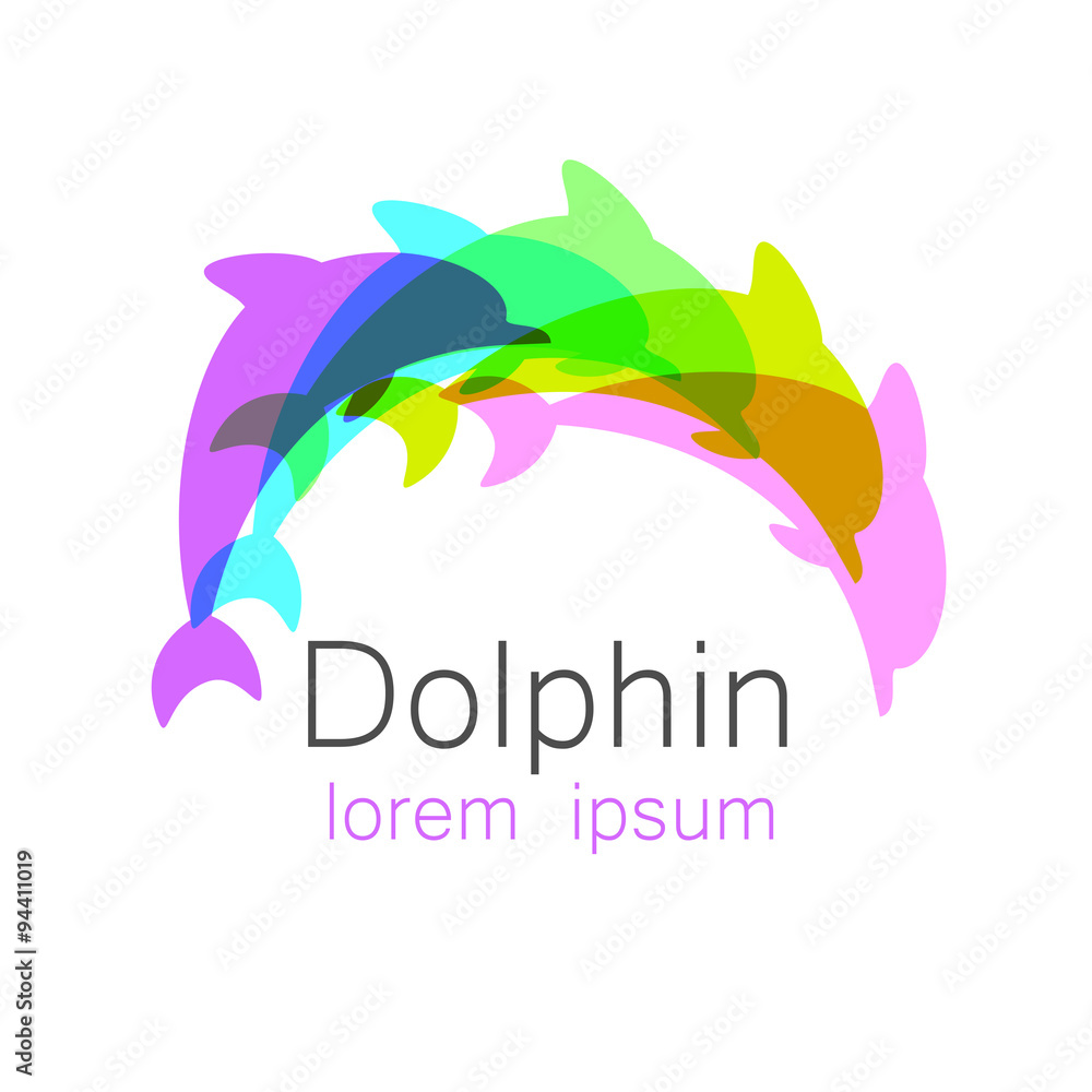 dolphin logo Stock Vector | Adobe Stock