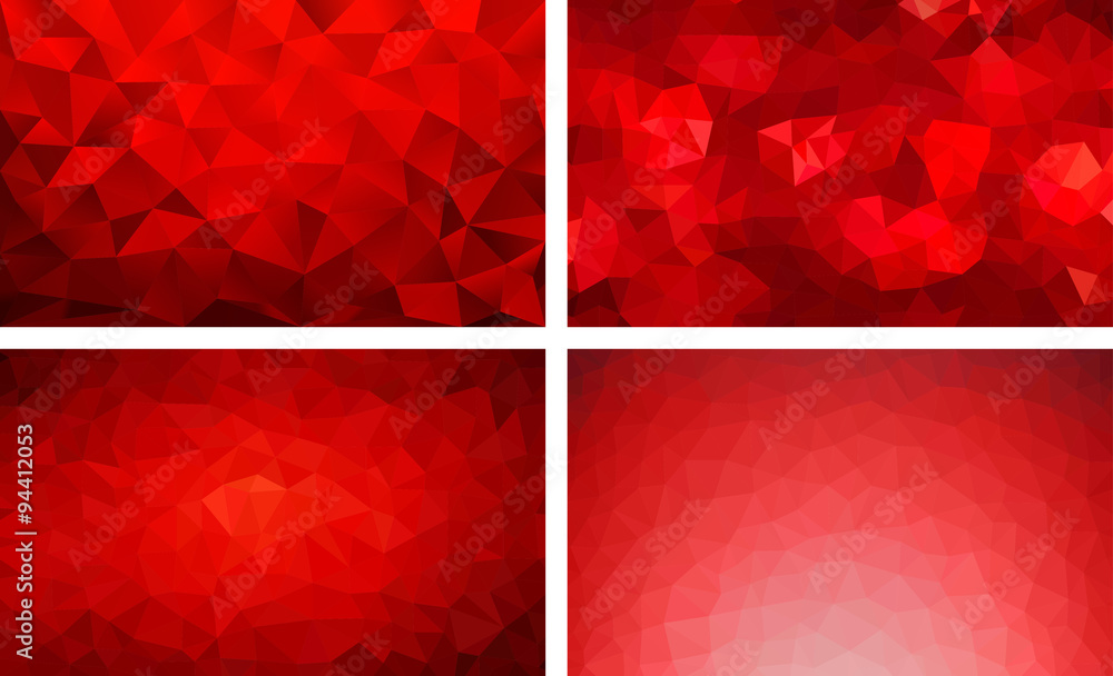 vector pack low poly background red 1234 Stock Vector | Adobe Stock