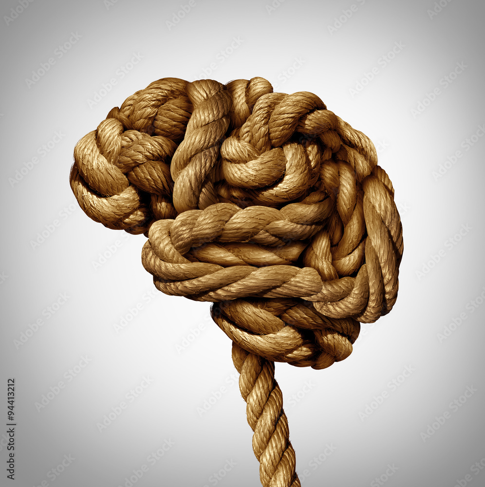 Tangled Brain Stock Illustration | Adobe Stock