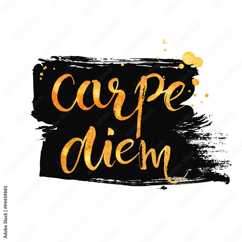 Carpe diem - latin phrase means seize the moment. Inspirational quote ...