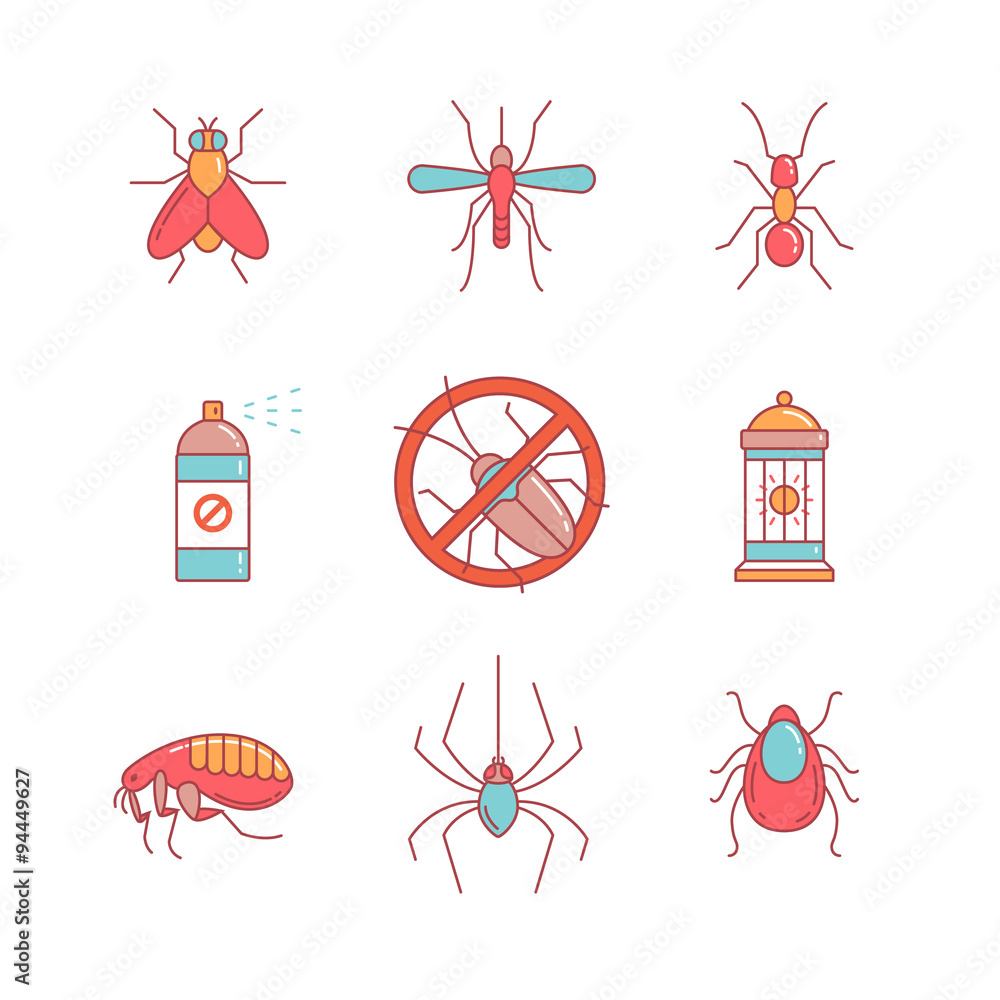 Insects control, anti pest emblem, insecticide Stock Vector | Adobe Stock Insects control, anti pest emblem, insecticide Stock Vector | Adobe Stock