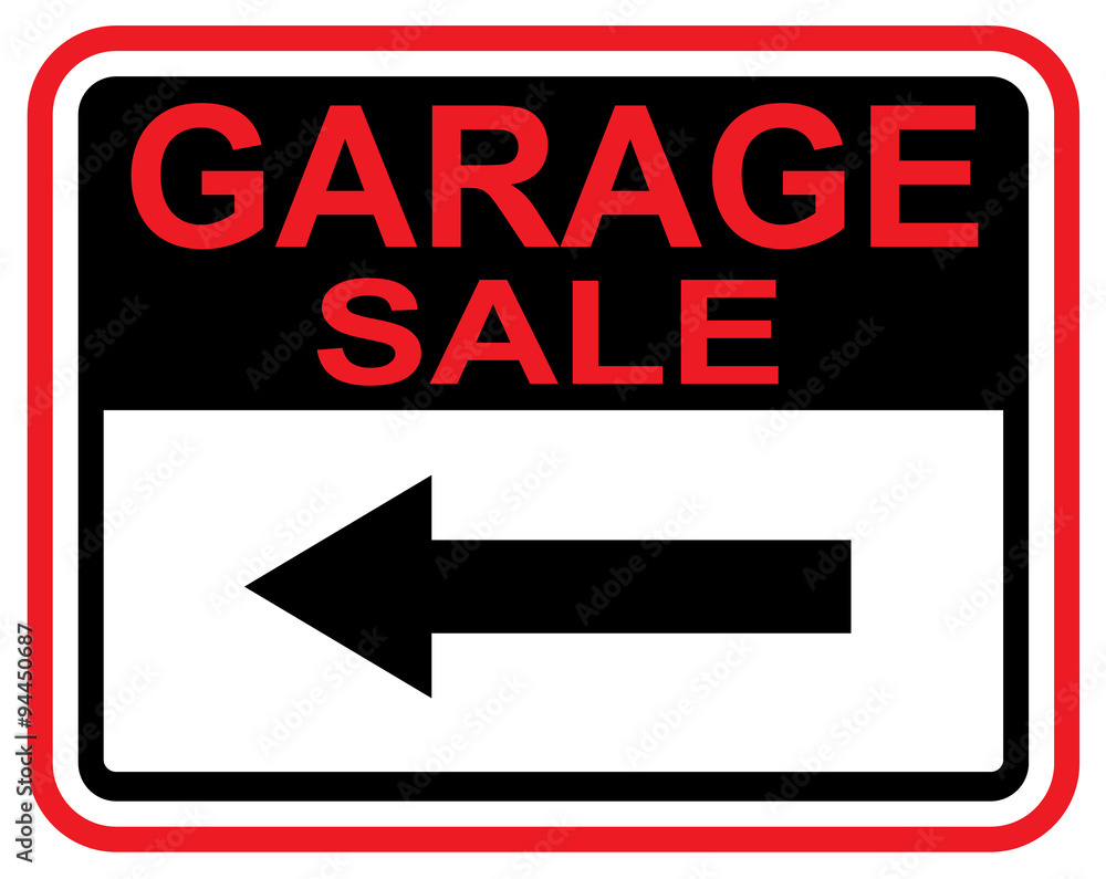 Garage Sale sign this way arrow Vector Stock Vector | Adobe Stock