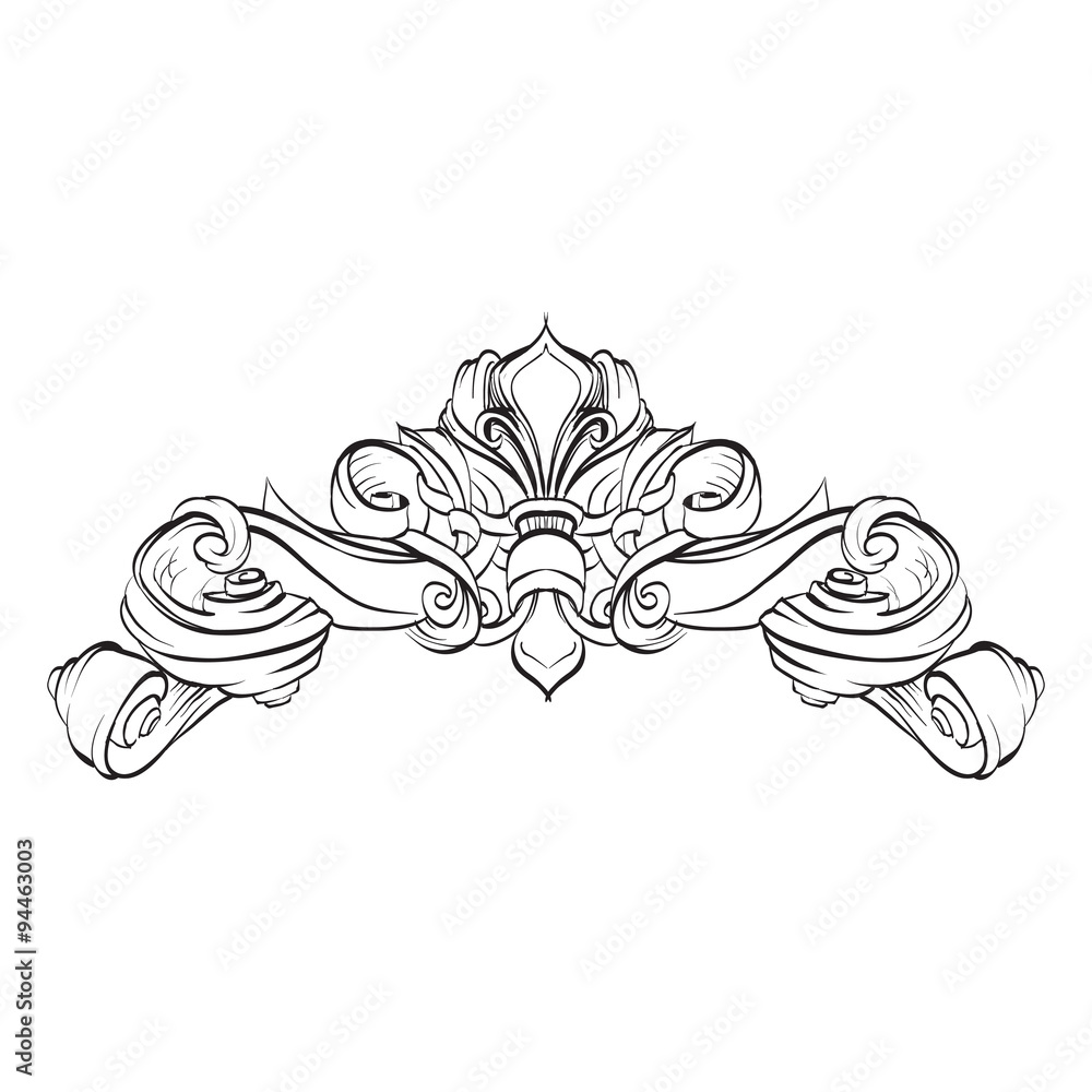 Simple Baroque Frame Vector