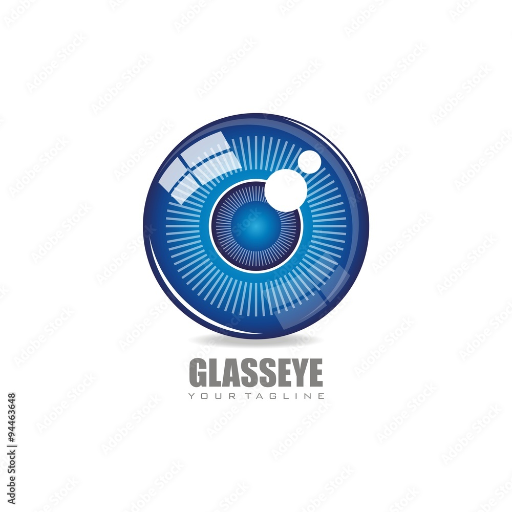 Glass Eye Logo Vector. Eye vision logo template Stock Vector | Adobe Stock
