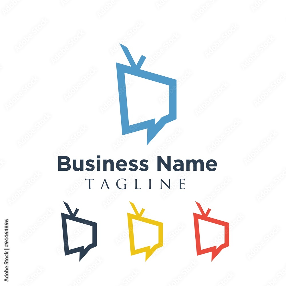 Vetor de TV logo icon Vector do Stock | Adobe Stock