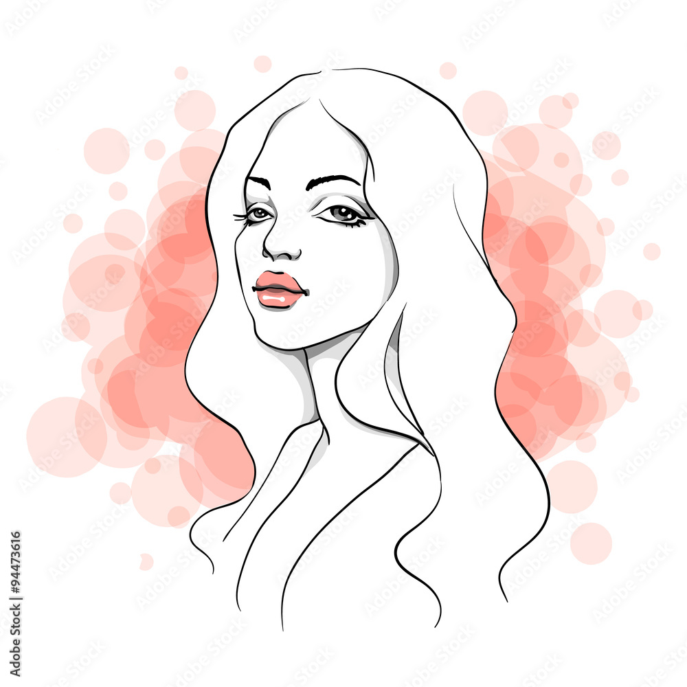 Blondie. Line vector illustration Stock Vector | Adobe Stock