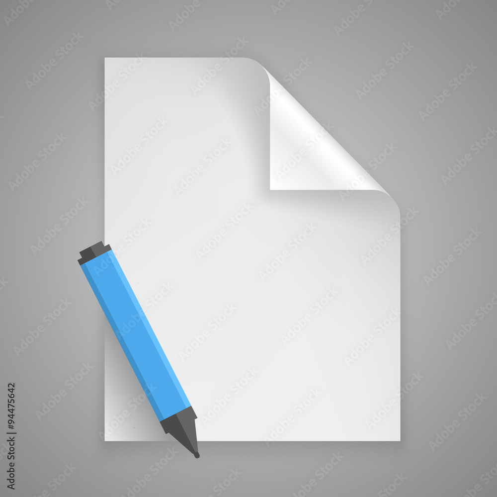 Paper symbol pen Stock Vector | Adobe Stock
