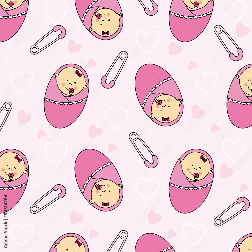 Baby pink background. Stock Vector | Adobe Stock