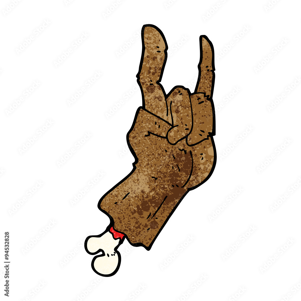 cartoon hand making rock symbol Stock Vector | Adobe Stock