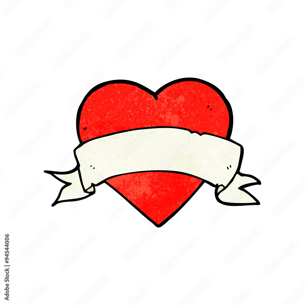 cartoon heart tattoo Stock Vector | Adobe Stock