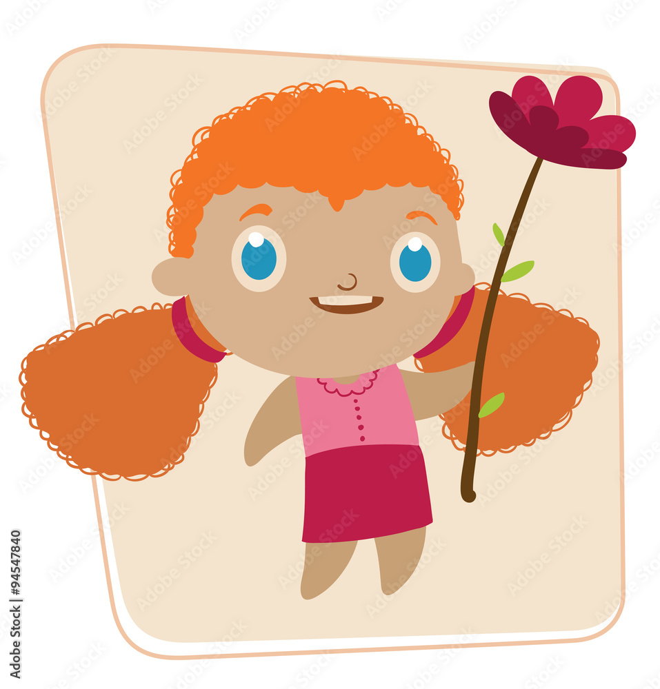 Light Pink Cartoon Flower