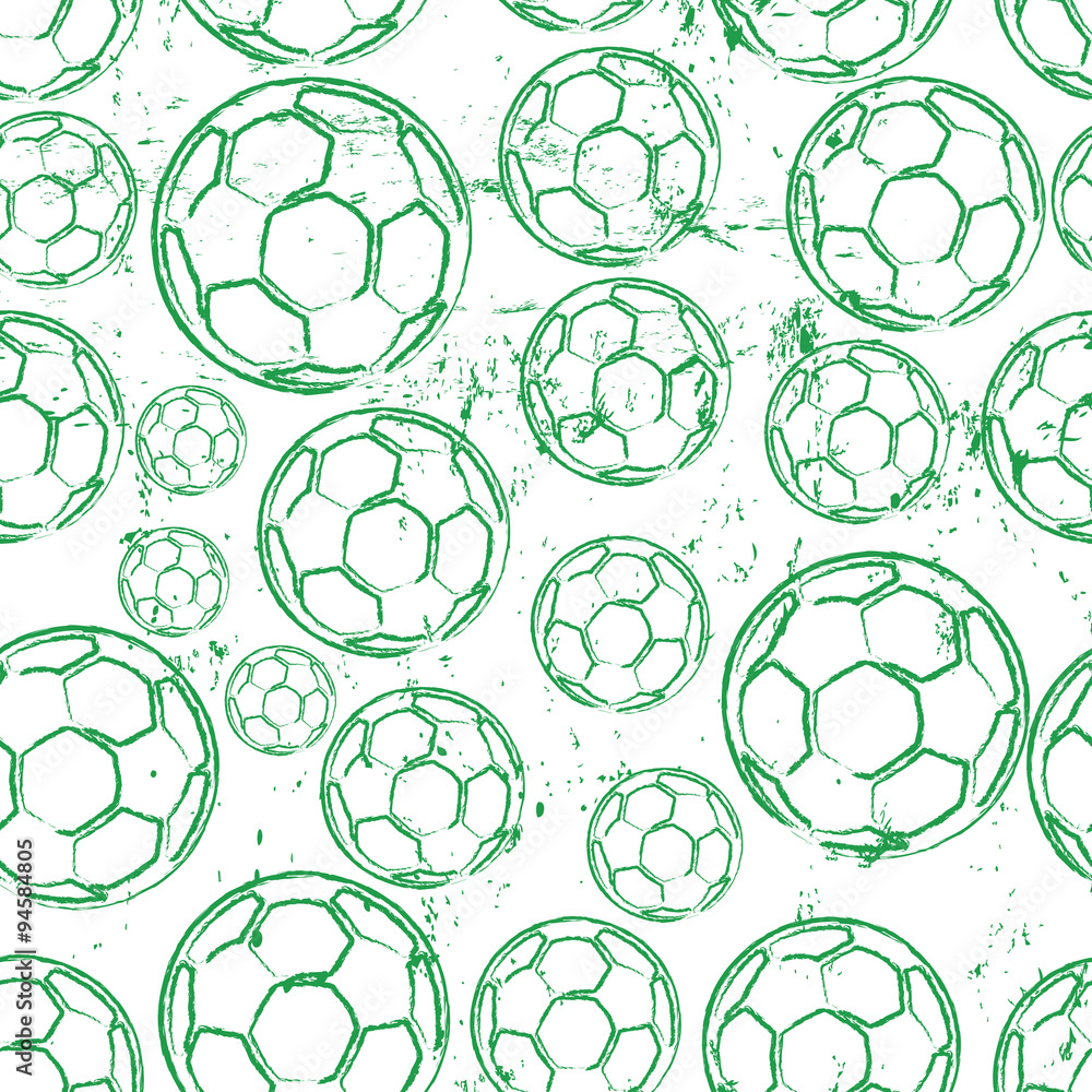 seamless soccer o. football pattern, vector, fictional artwork vector ...