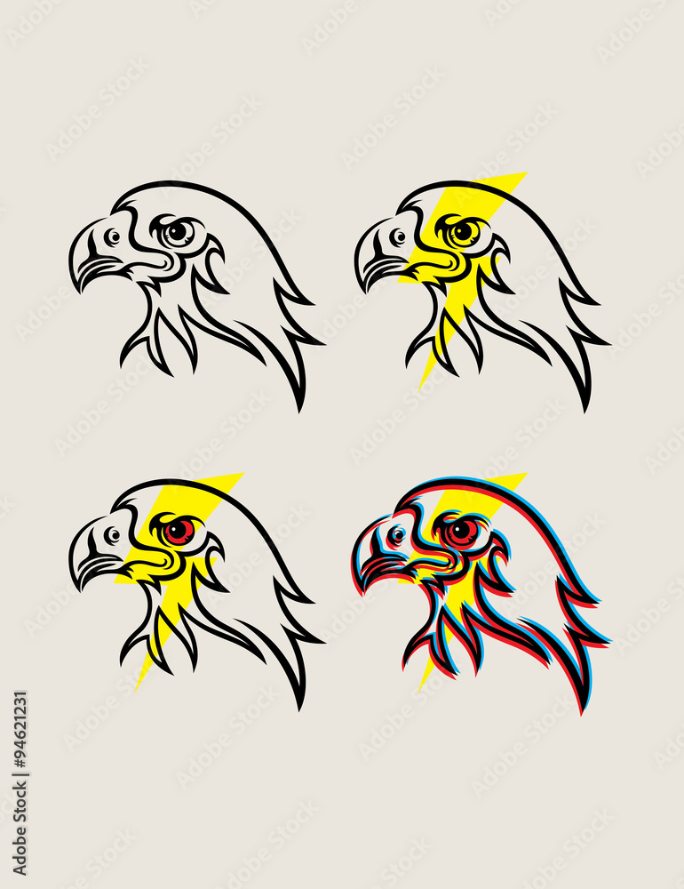 Thunder Eyes, art vector design Stock Vector | Adobe Stock