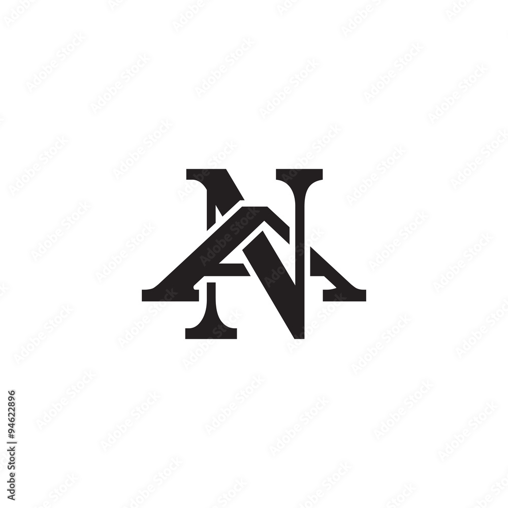 Letter A and N monogram logo Stock Vector | Adobe Stock