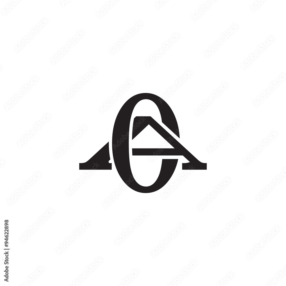 Letter A and O monogram logo Stock Vector | Adobe Stock