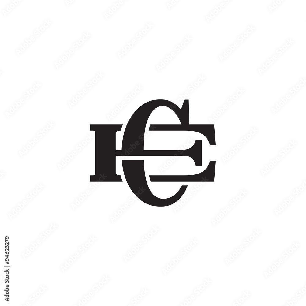 Letter E and C monogram logo Stock Vector | Adobe Stock