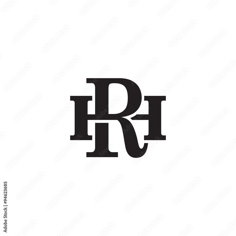 Letter H And R Monogram Logo Vector De Stock Adobe Stock