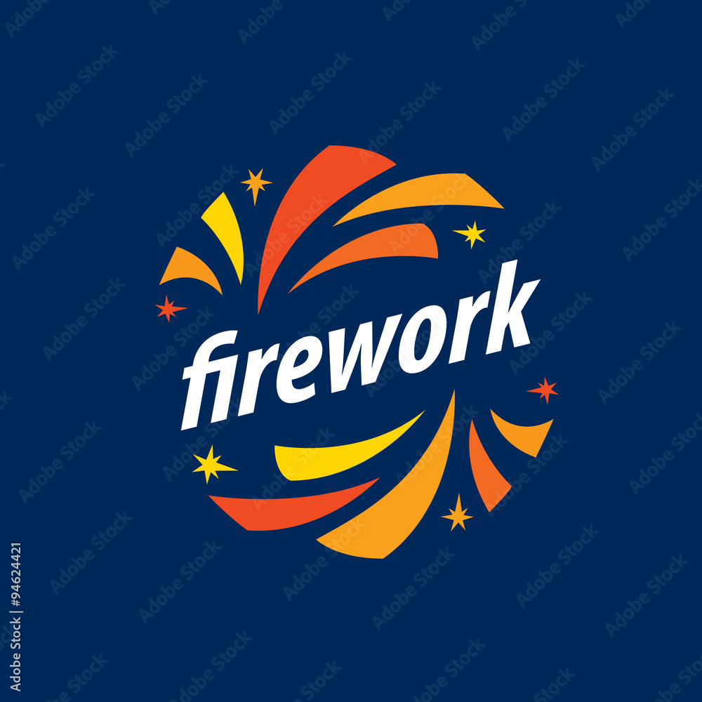 vector logo for fireworks Stock Vector | Adobe Stock