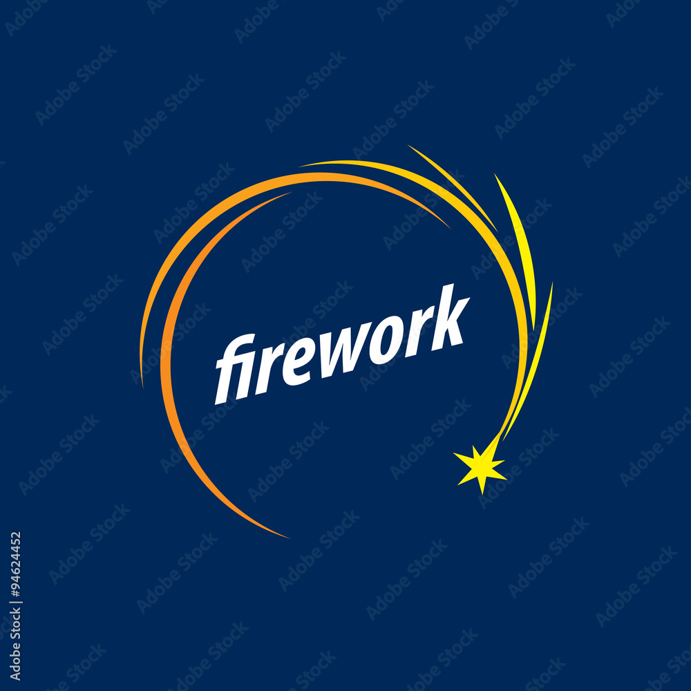 vector logo for fireworks Stock Vector | Adobe Stock