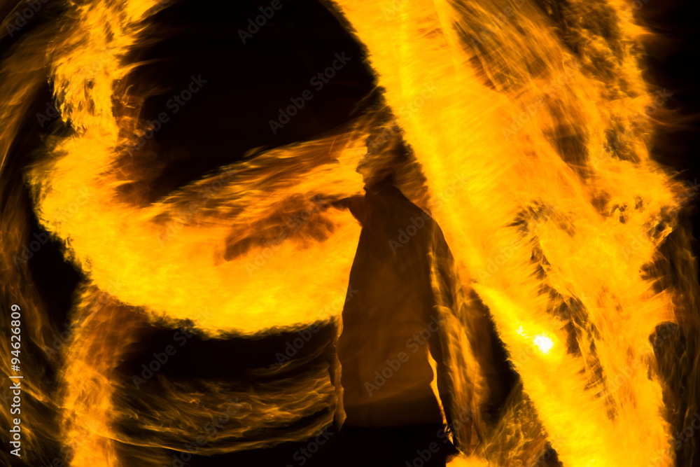 silhouette of a man on fire Stock Photo | Adobe Stock