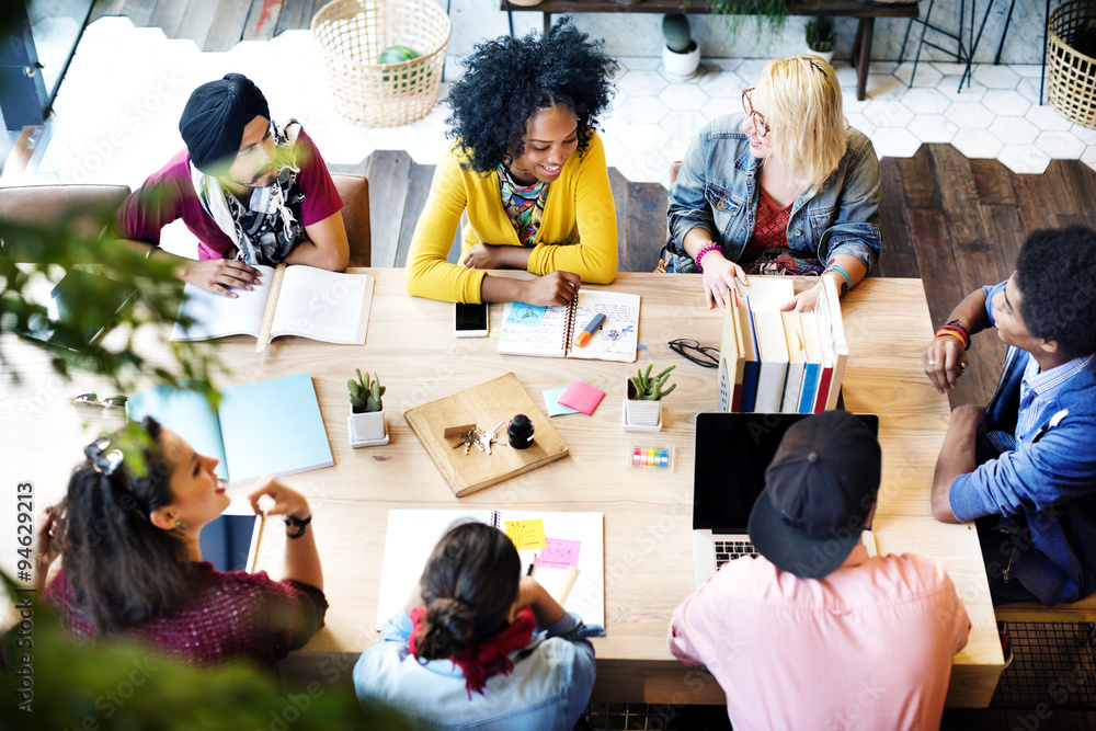 Diverse Group People Working Together Concept Stock Photo | Adobe Stock