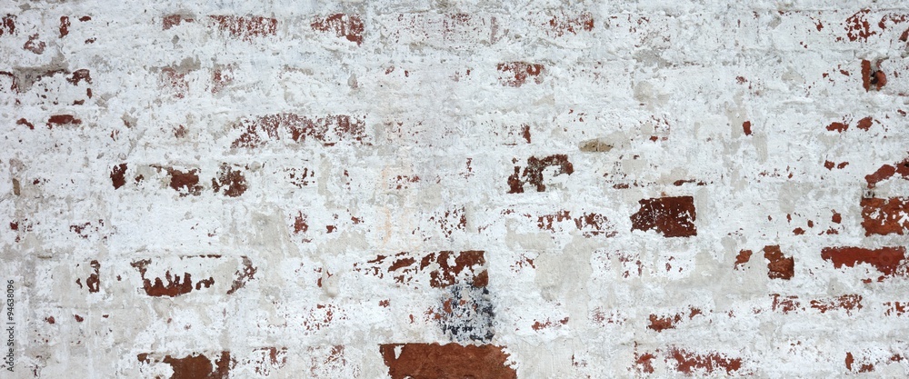 Patchy Red White Brick Wall Texture Stock Photo | Adobe Stock