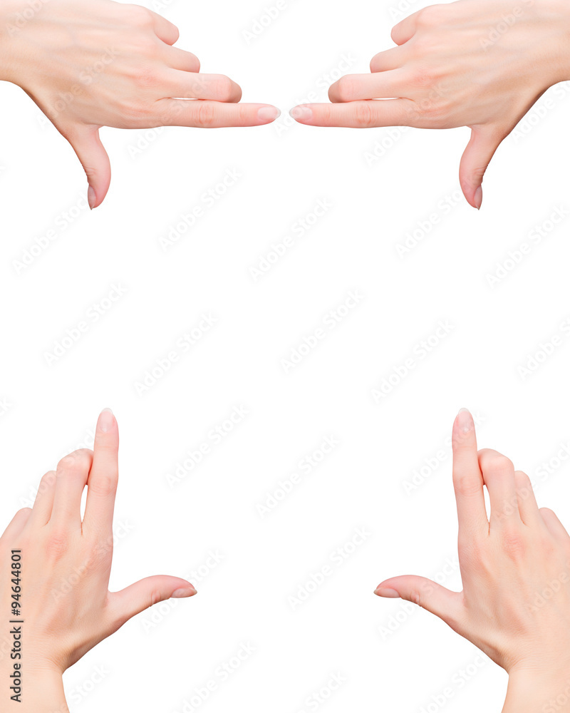 Hands as frame Stock Photo | Adobe Stock