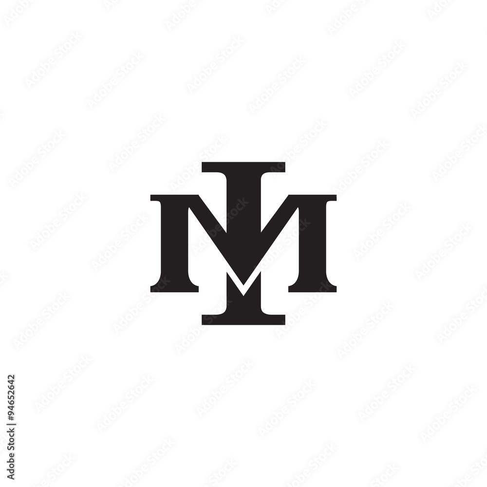 Letter M and I monogram logo Stock Vector | Adobe Stock