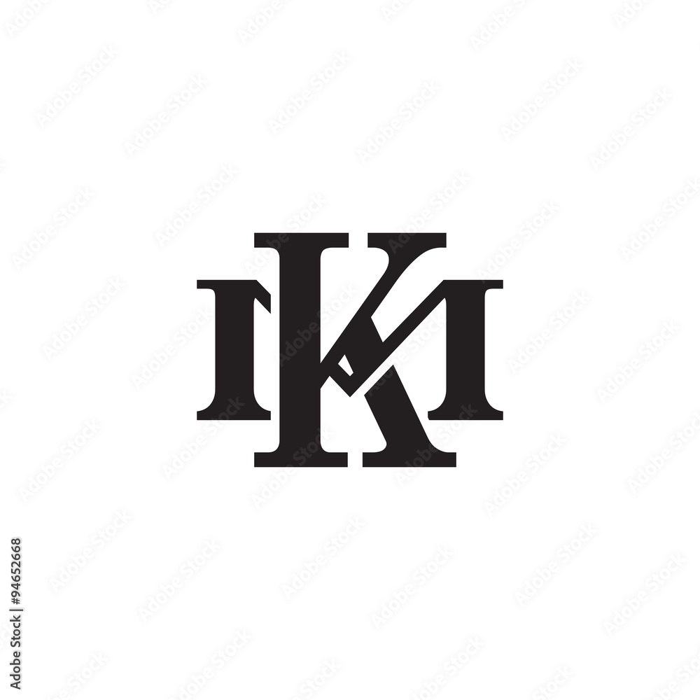 Letter M and K monogram logo Stock Vector | Adobe Stock
