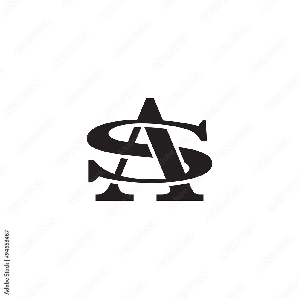 Letter S and A monogram logo Stock Vector | Adobe Stock