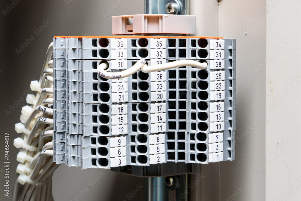 Wiring Control panel with wires in data center Stock Photo | Adobe Stock