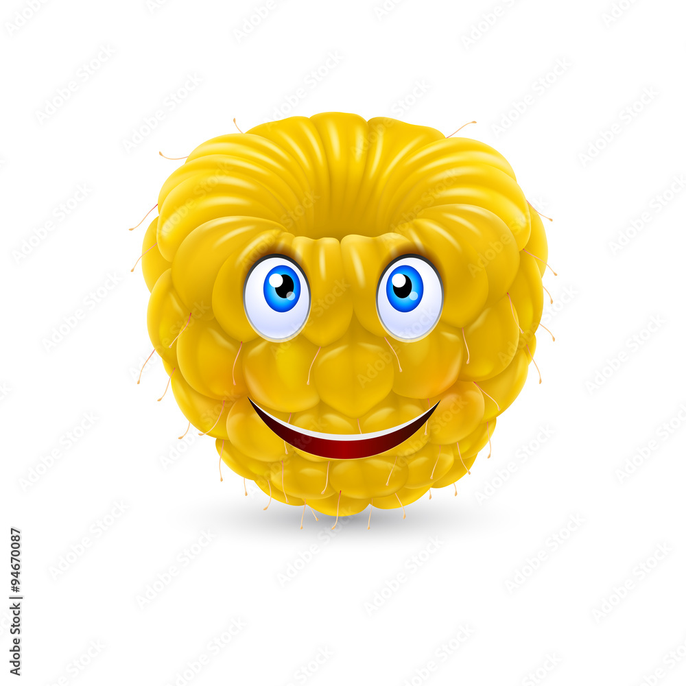 Cartoon raspberry Stock Vector | Adobe Stock