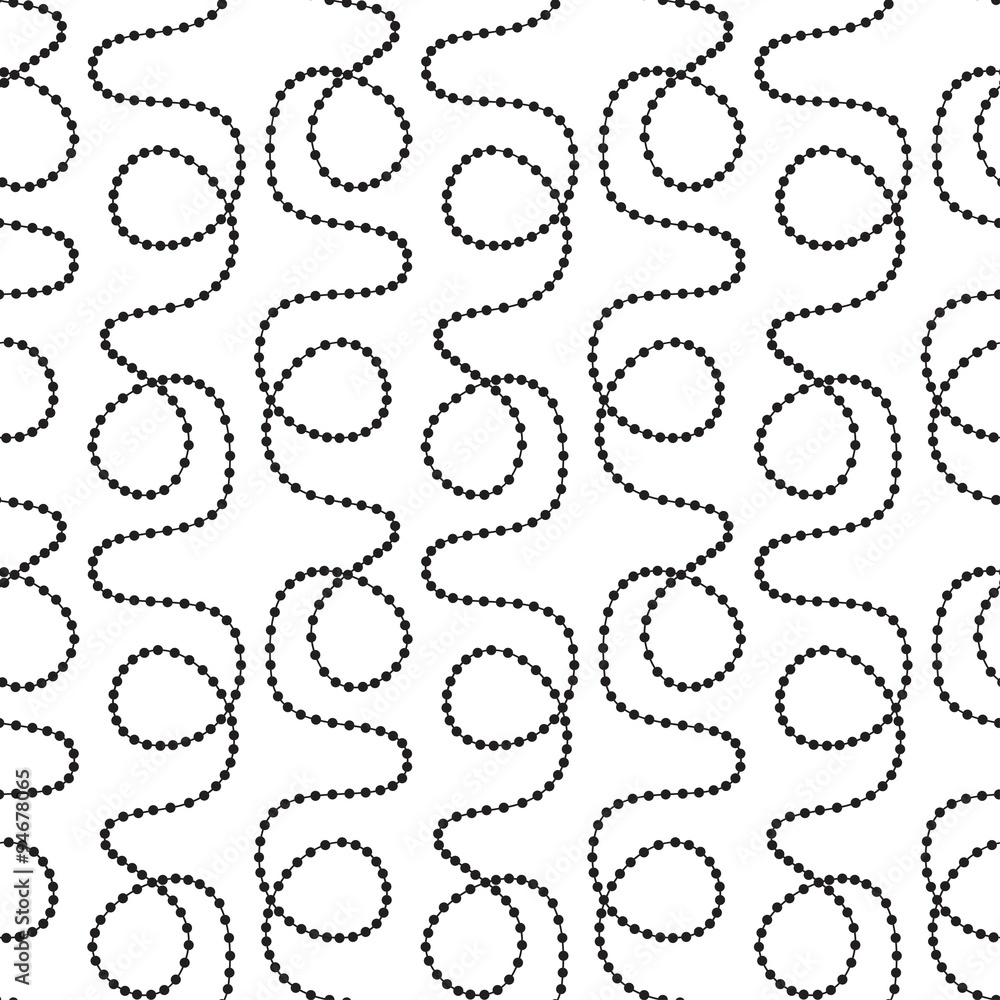 Vector seamless texture. Modern abstract background. Curved lines with ...