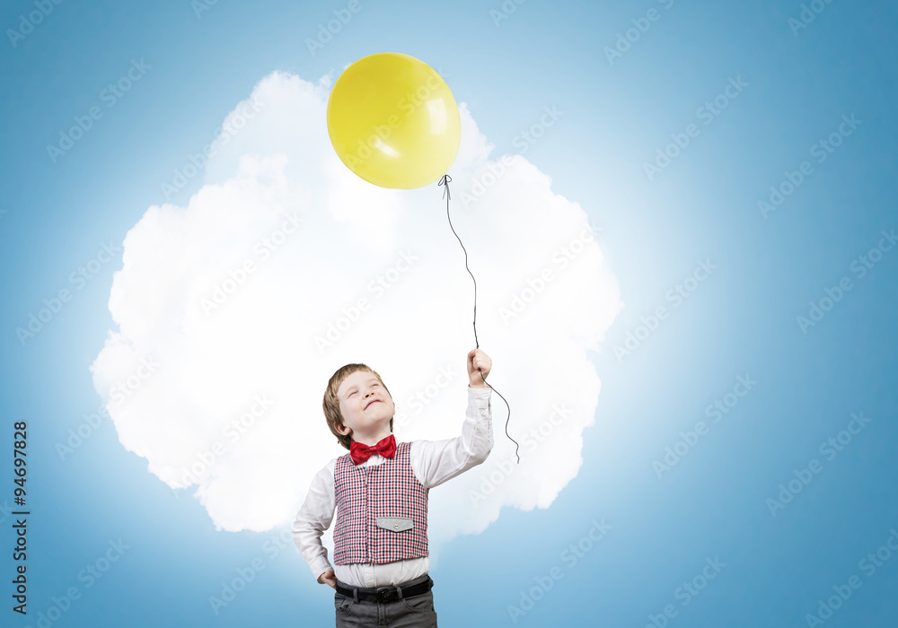 Boy with balloon Stock Photo | Adobe Stock