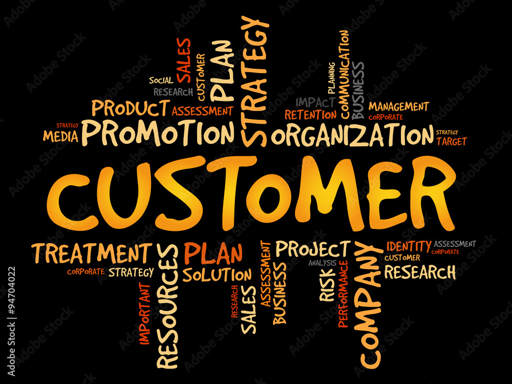 CUSTOMER word cloud, business concept Stock Vector | Adobe Stock