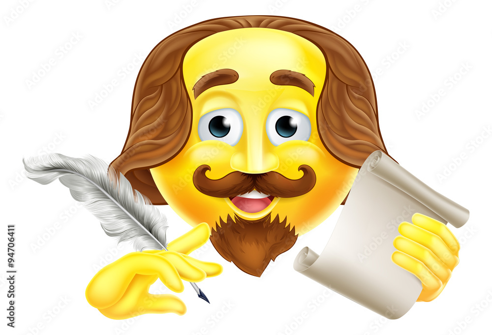 Shakespeare Emoji Emoticon Stock Vector | Adobe Stock