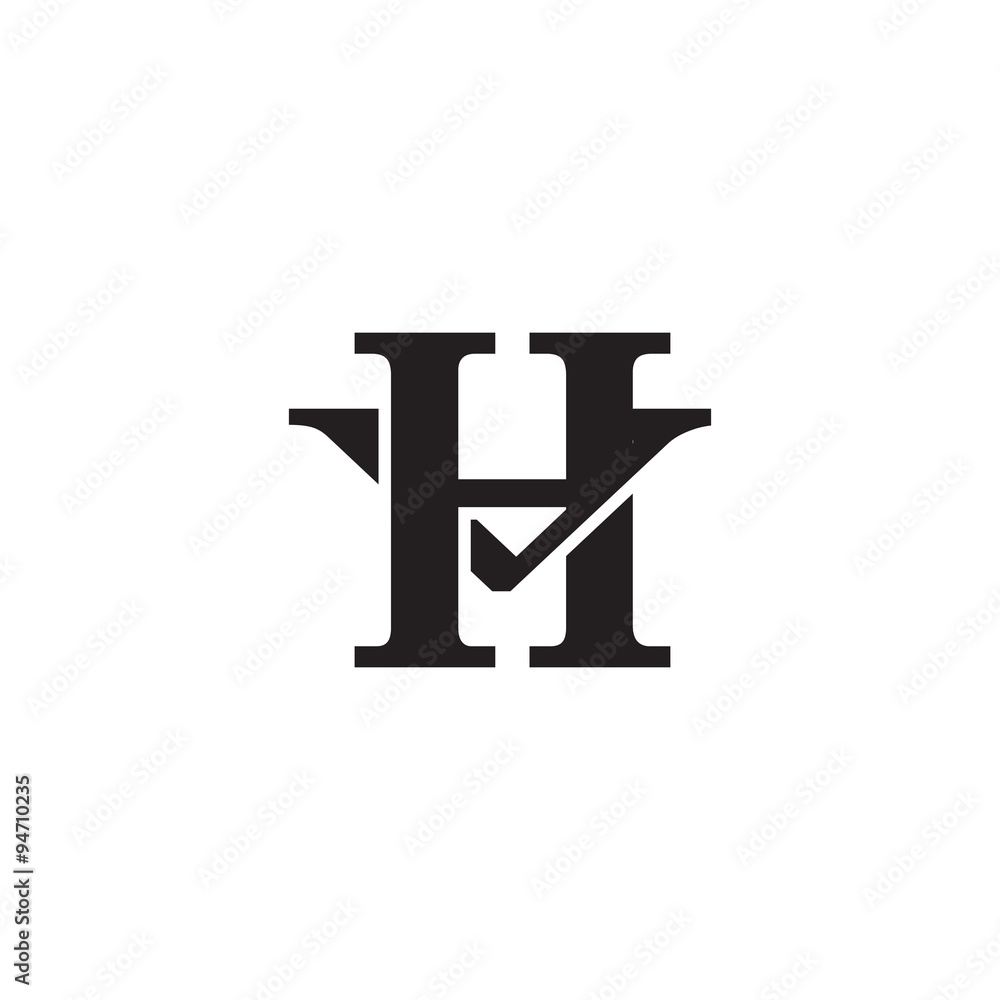 Letter V and H monogram logo Stock Vector | Adobe Stock
