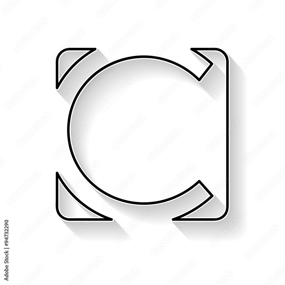 Vector initial letter C. Sign made with black line Stock Vector | Adobe ...