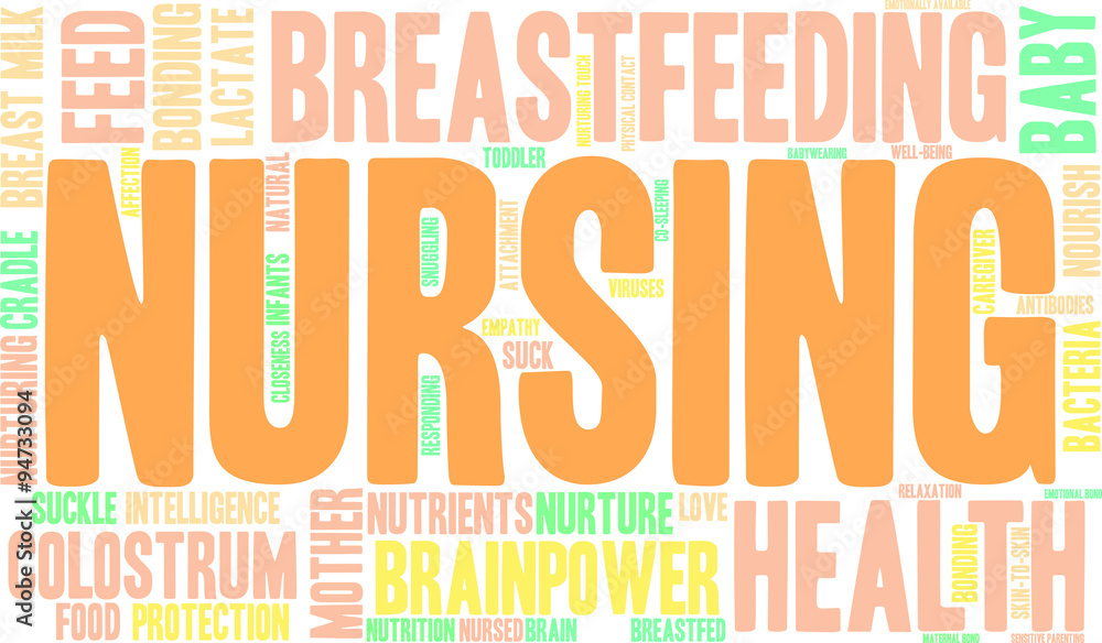 Nursing Word Cloud Stock-Vektorgrafik | Adobe Stock