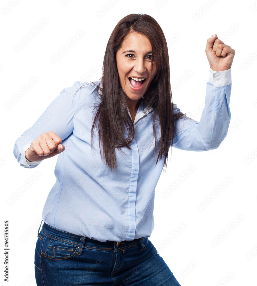 woman dancing isolated Stock Photo | Adobe Stock